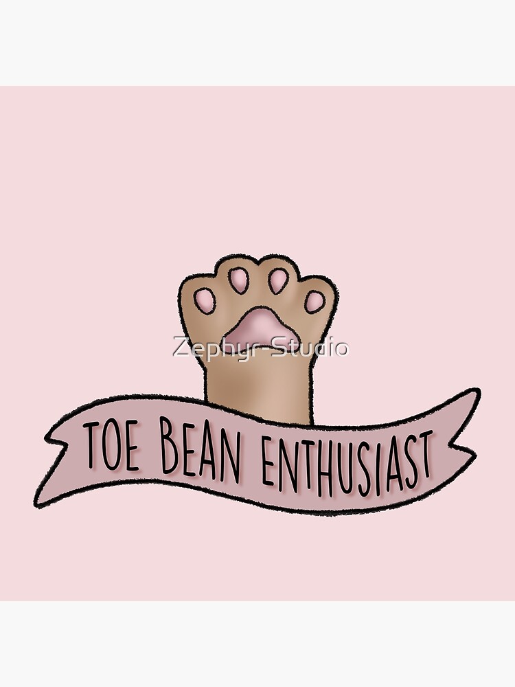 "Toe Bean Enthusiast Cream With Pink Pea Toes" Poster for Sale by Zephyr-Studio | Redbubble