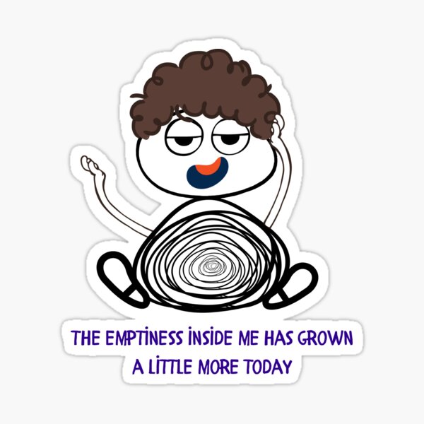 " Depression Man" Sticker for Sale by planosaur | Redbubble