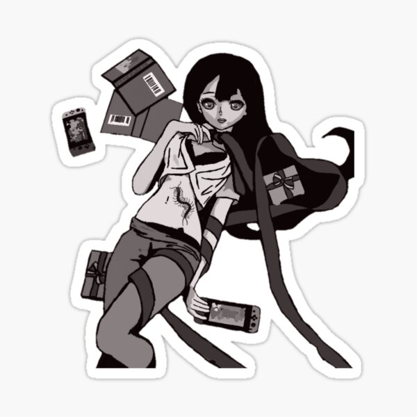 Anime Gamer Girl Sticker For Sale By Dravenwaylon Redbubble