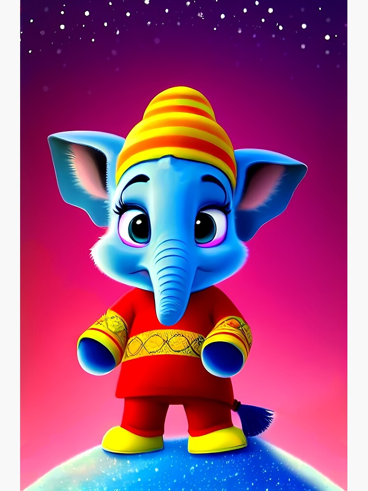 "The Christmas Elephant - Willy" Poster for Sale by LuliandFriends ...