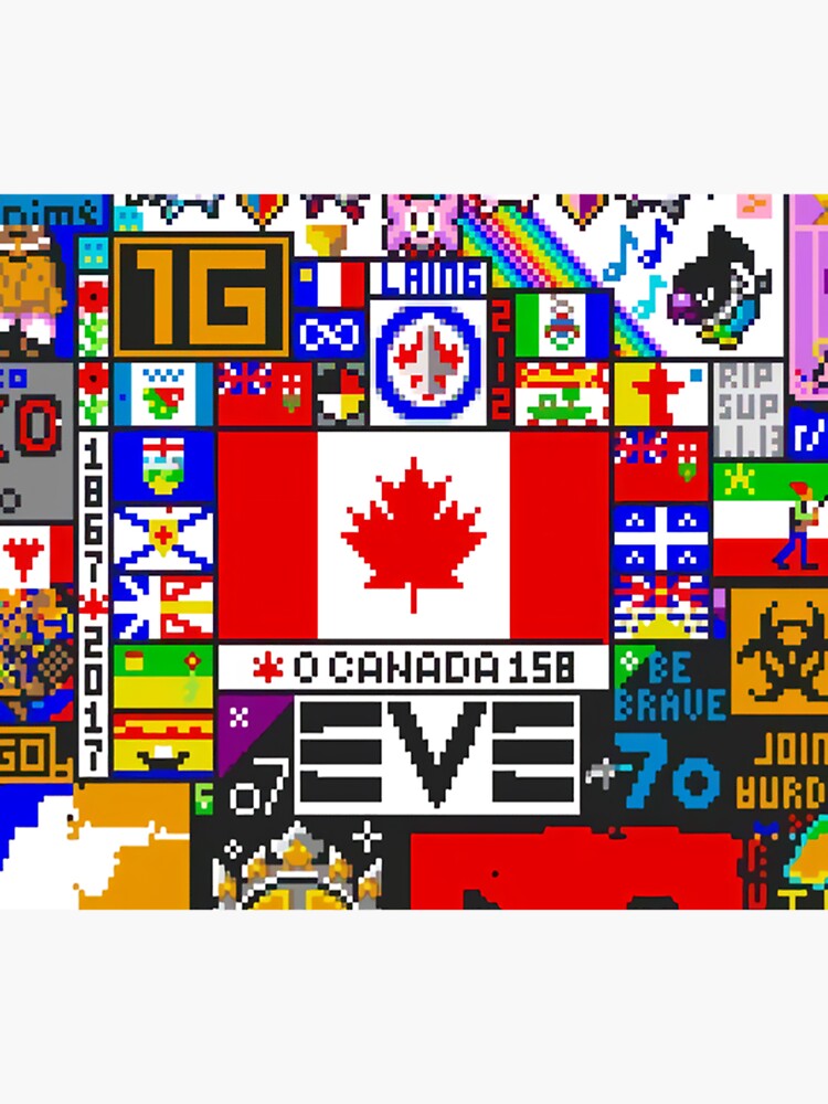 "R Place Canada Flag " Sticker for Sale by ColorGirlz | Redbubble