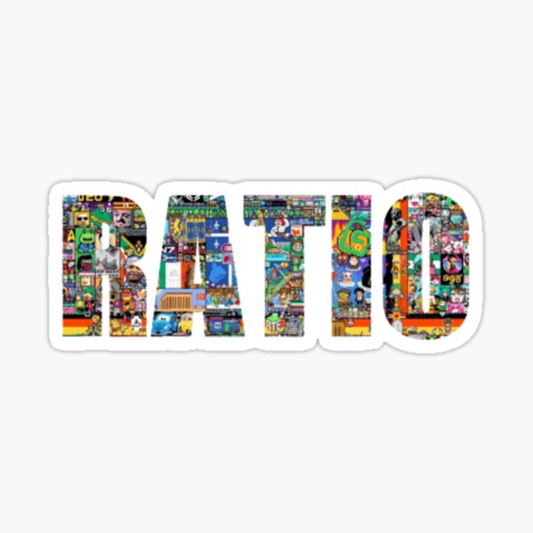 "r place ratio " Sticker for Sale by ColorGirlz | Redbubble