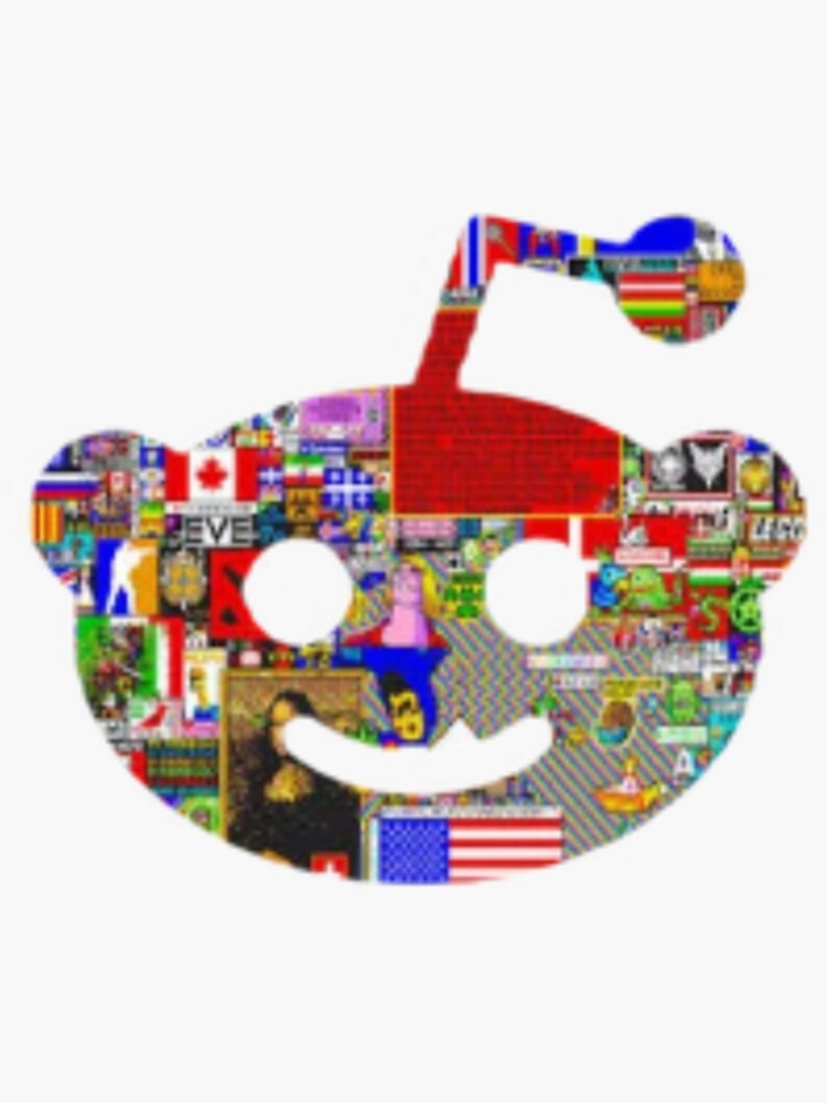 "reddit iconic r place " Sticker for Sale by ColorGirlz | Redbubble