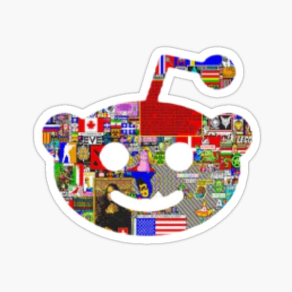 "reddit iconic r place " Sticker for Sale by ColorGirlz | Redbubble