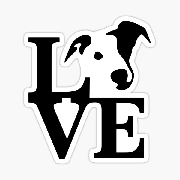 "Whippet Love" Sticker for Sale by Jackrabbit Rituals | Redbubble