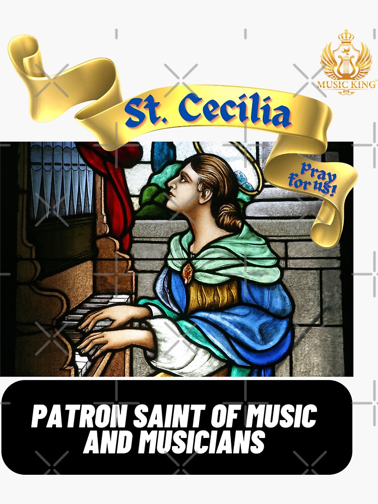 "St. Cecilia (Patron Saint of Music and Musicians)" Sticker for Sale by ...