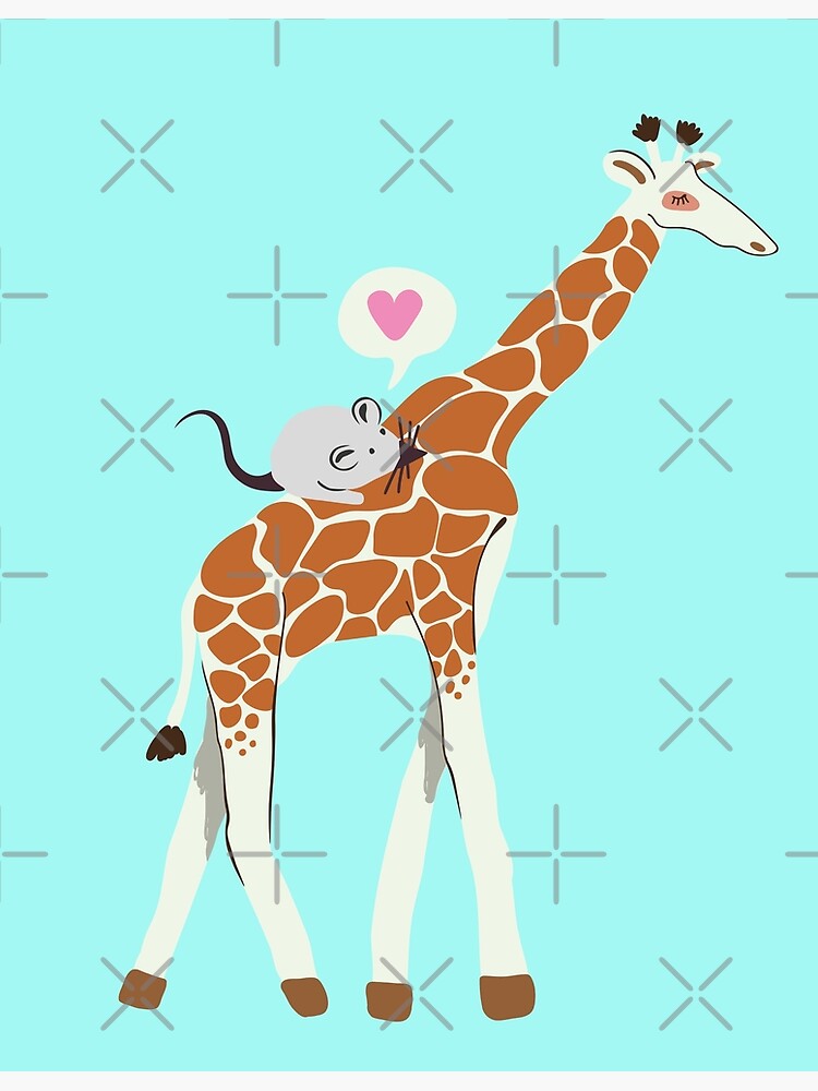 "mouse riding a giraffe" Poster for Sale by iceang | Redbubble