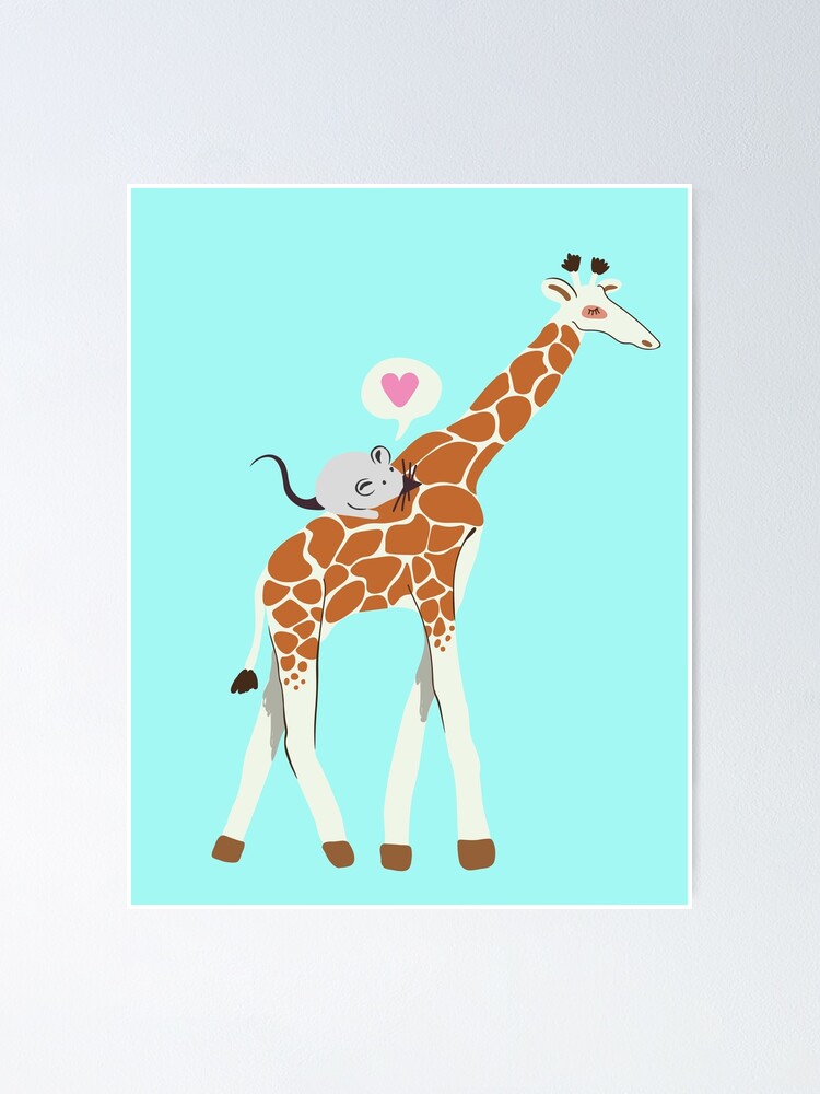 "mouse riding a giraffe" Poster for Sale by iceang | Redbubble