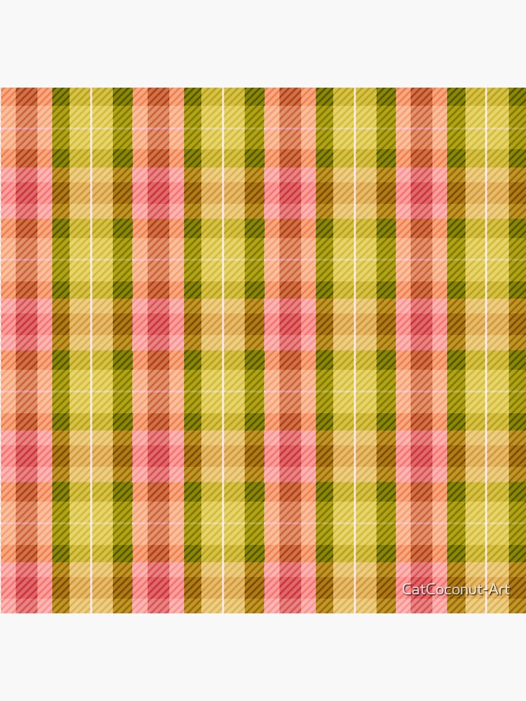 "Checkered Plaid. " Sticker for Sale by CatCoconut-Art | Redbubble