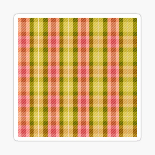 "Checkered Plaid. " Sticker for Sale by CatCoconut-Art | Redbubble