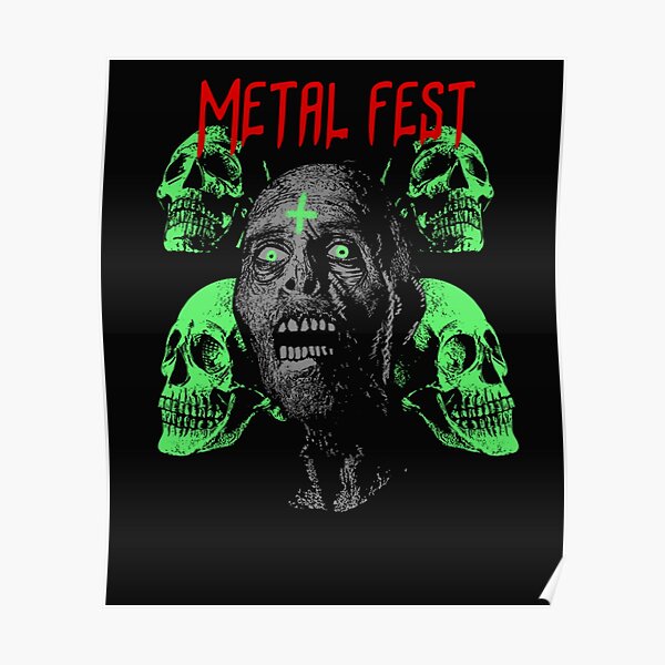 "Metal fest" Poster for Sale by roomidecor | Redbubble