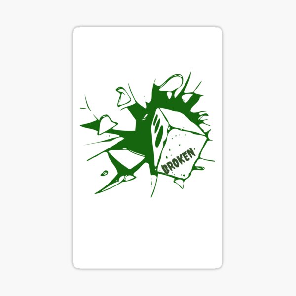 "Broken" Sticker for Sale by VaultArt | Redbubble