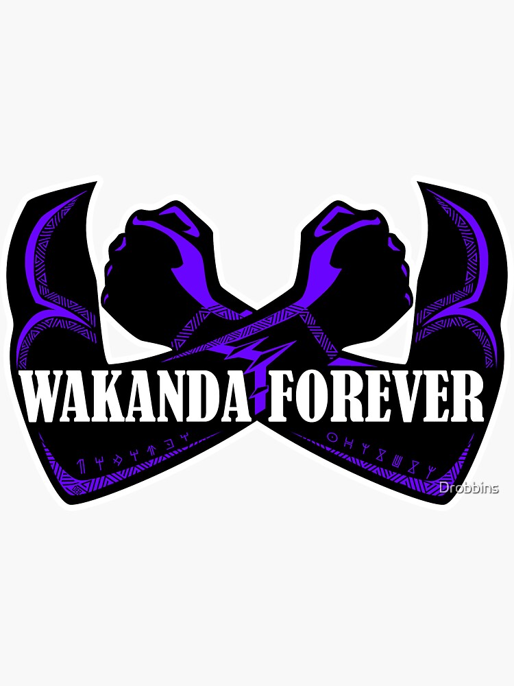 "Wakanda Forever The Panther King" Sticker for Sale by Drobbins | Redbubble