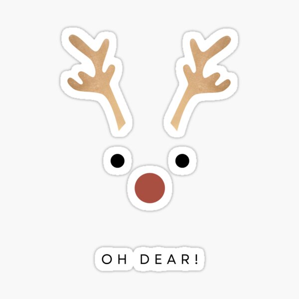 "Oh Dear!!!" Sticker for Sale by kathi-s-art | Redbubble