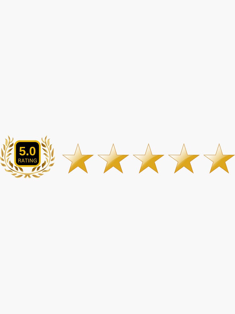 "Five Star Rating" Sticker for Sale by Mhayra | Redbubble