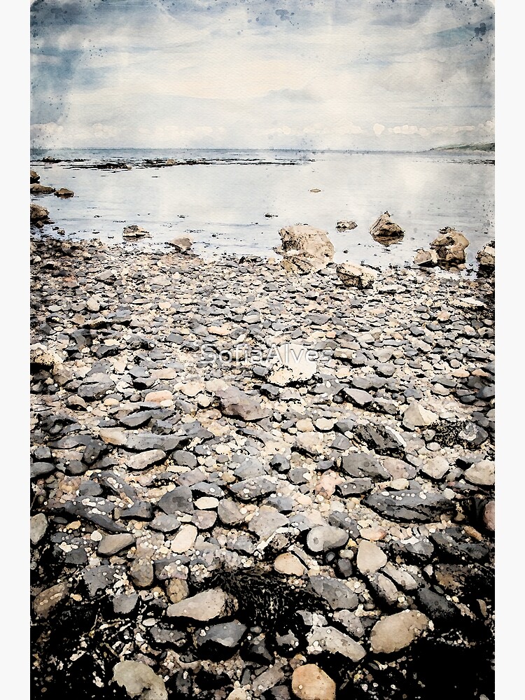 "Pebble Beach Scotland Watercolour" Poster for Sale by SofiaAlves ...