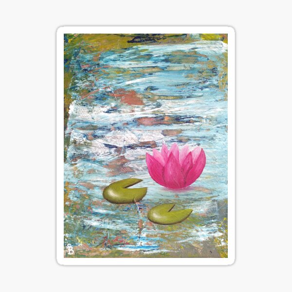 "water lily abstract" Sticker for Sale by SB-Kunst | Redbubble