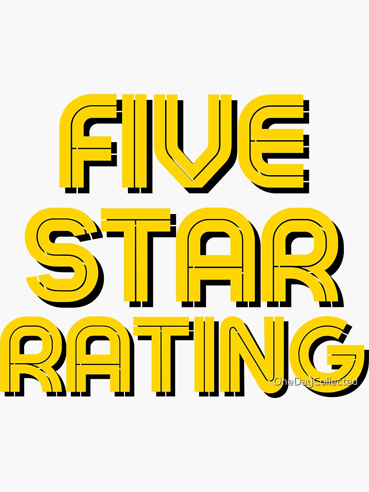 "Five Star Rating" Sticker for Sale by OneDayCollected | Redbubble