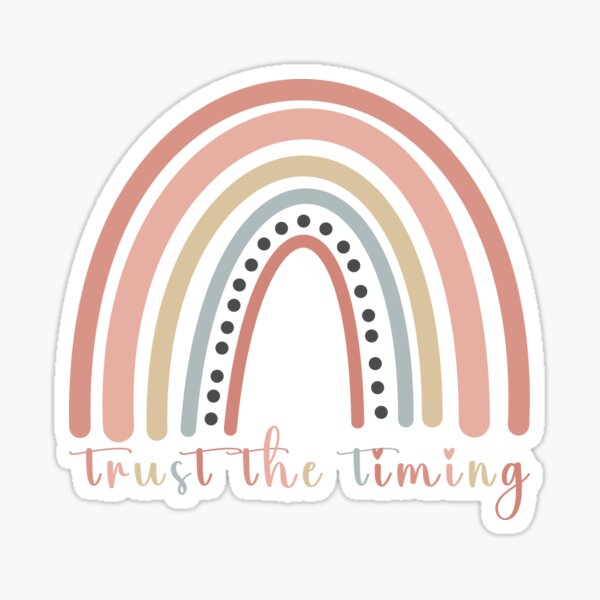 "Trust the timing - Boho rainbow" Sticker for Sale by Stixdesigns ...