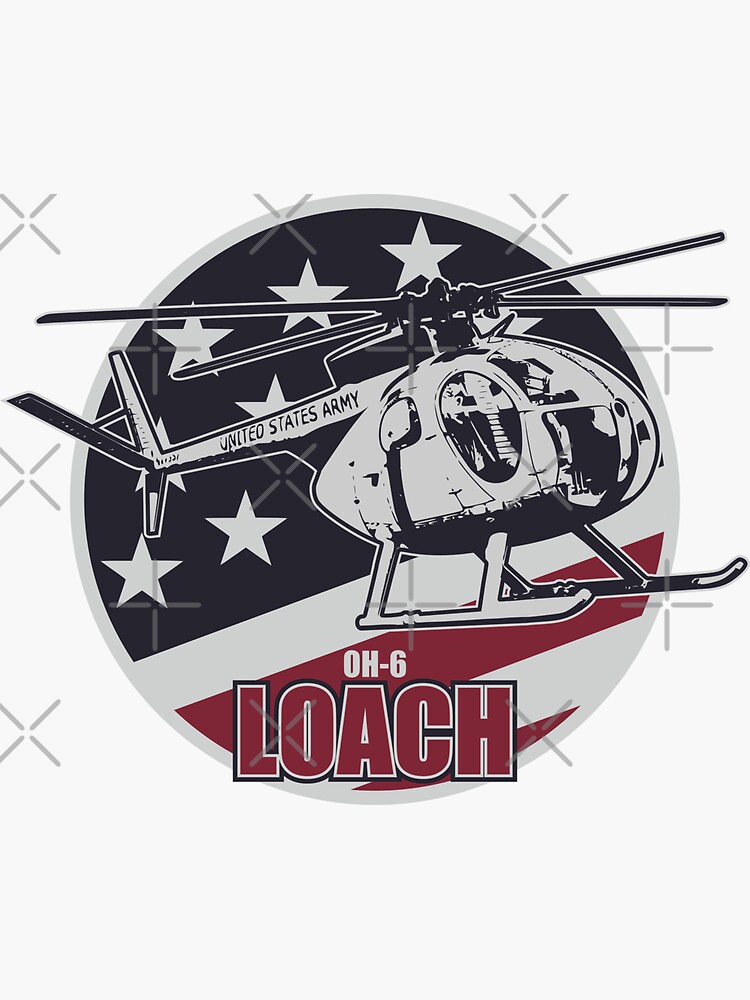 "Hughes OH-6 Loach" Sticker for Sale by StrongVlad | Redbubble