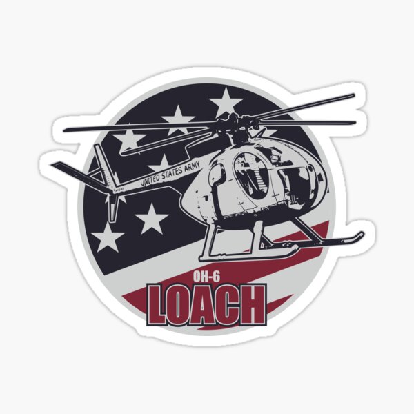 "Hughes OH-6 Loach" Sticker for Sale by StrongVlad | Redbubble