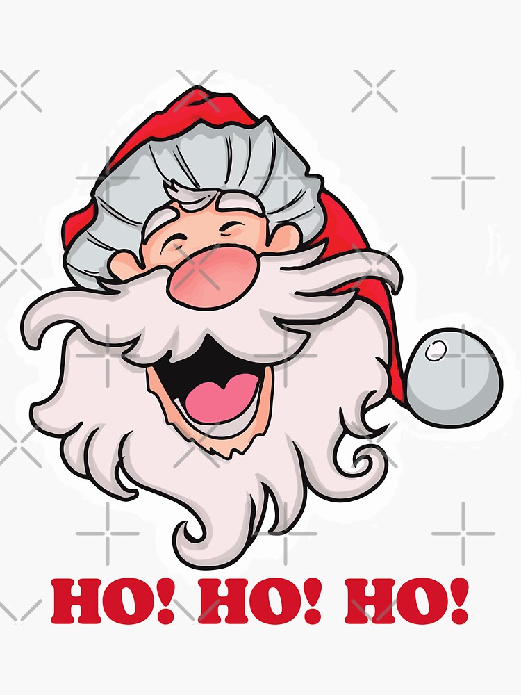 ""HO! HO! HO! " Laughing Santa Claus Christmas Sticker." Sticker for ...