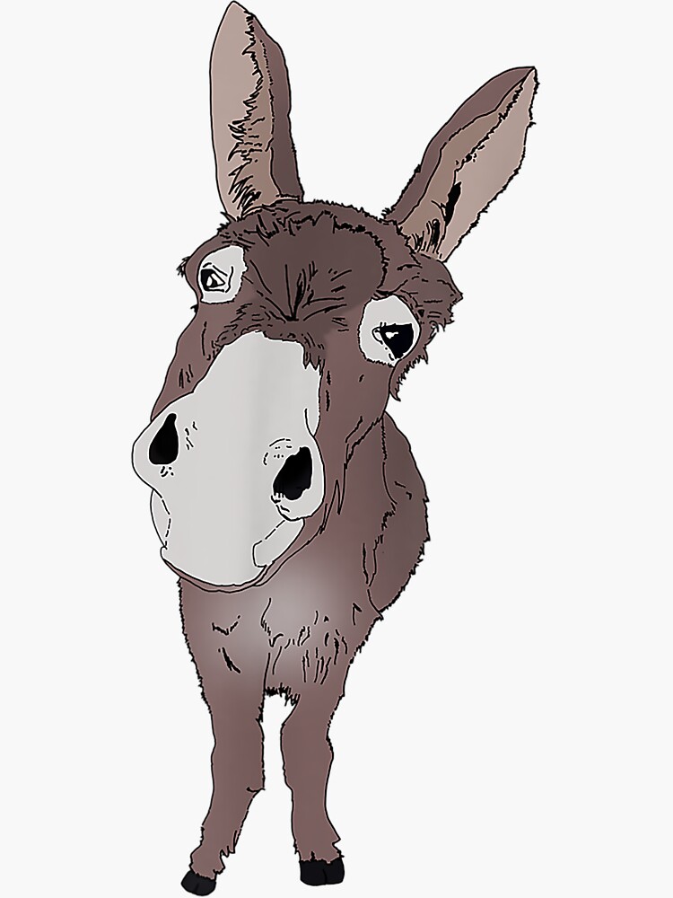 "Donkey Animal" Sticker for Sale by BHK77 | Redbubble