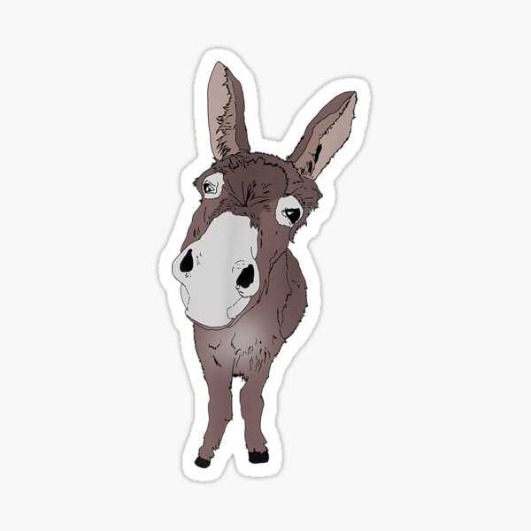 "Donkey Animal" Sticker for Sale by BHK77 | Redbubble