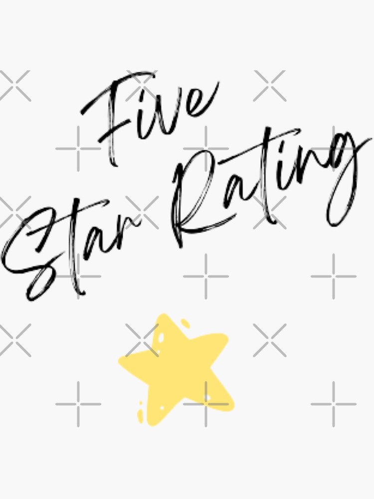 "Five star rating" Sticker for Sale by Lingalin | Redbubble