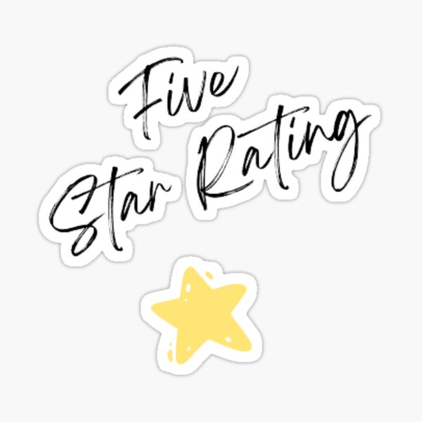 "Five star rating" Sticker for Sale by Lingalin | Redbubble