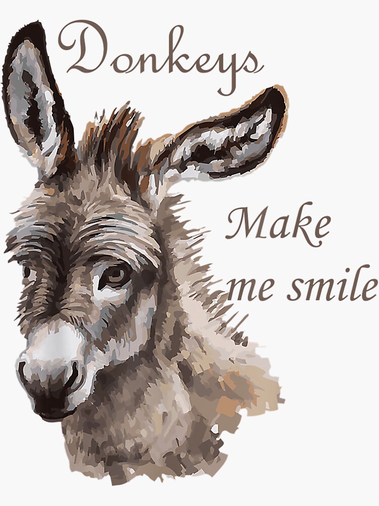 "Donkey Animal" Sticker for Sale by jhftudgs2 | Redbubble
