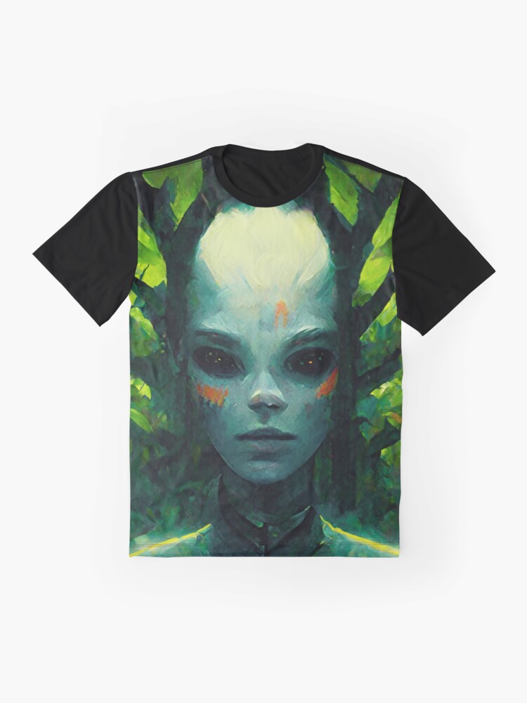"Nordic Alien In A Forest - Alien Art - Sci-Fi - AI Art" T-shirt for ...