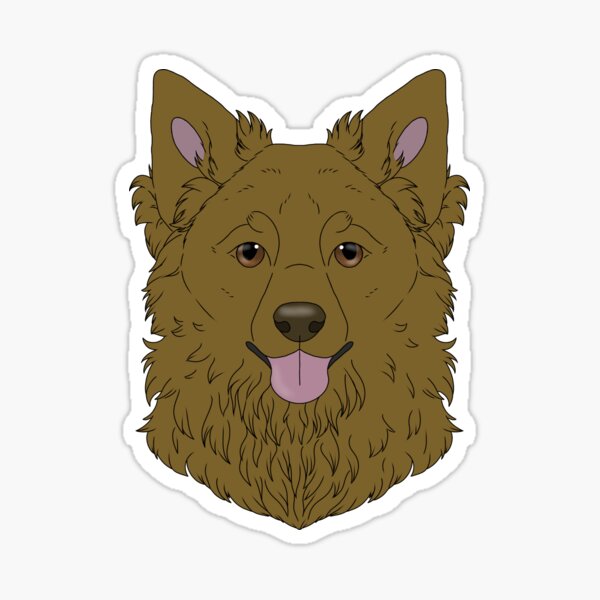 "Mudi - Brown" Sticker for Sale by Cynthiaetal | Redbubble