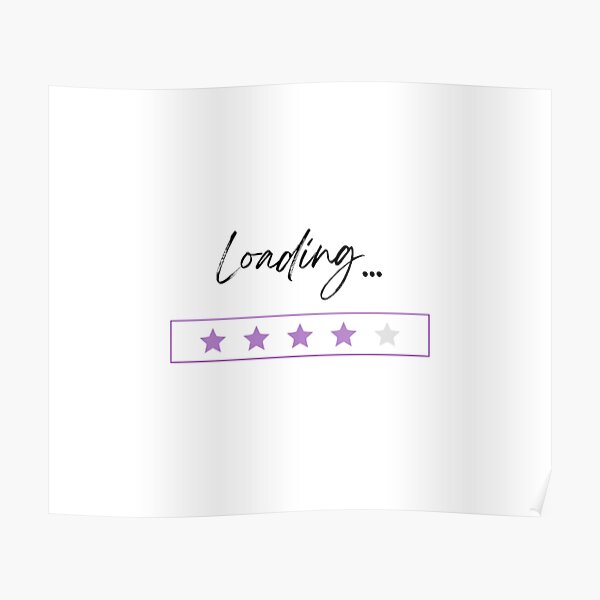 "Five star rating Purple" Poster for Sale by Lingalin | Redbubble