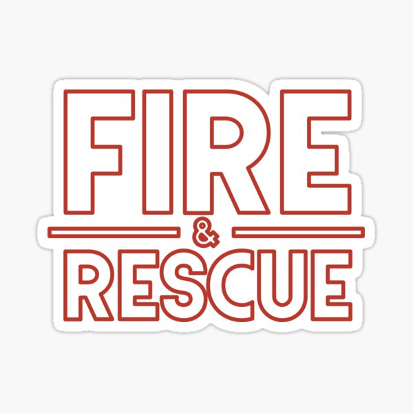 "Fire And Rescue Fire Department Fireman Firefighter Gear" Sticker for ...