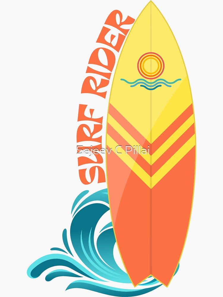 "Surf Rider" Sticker for Sale by sajeevcpillai | Redbubble