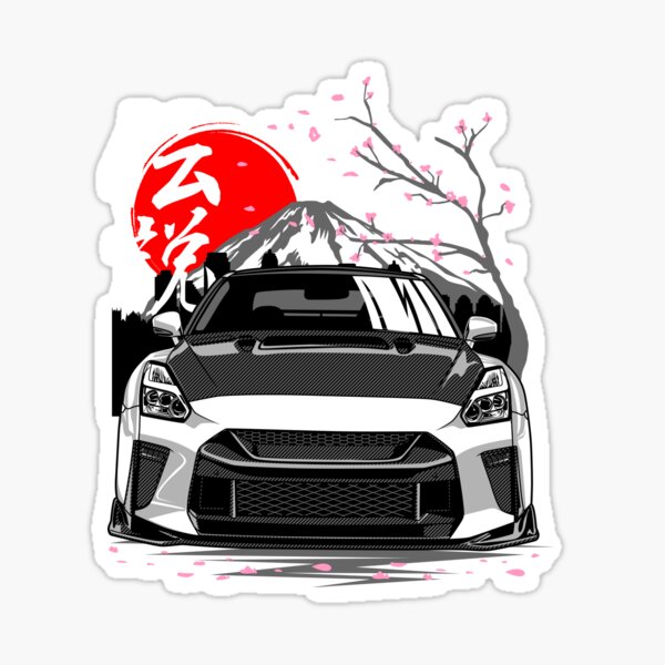 "GTR R35 Skyline Japanese JDM Tuning Car" Sticker for Sale by ...
