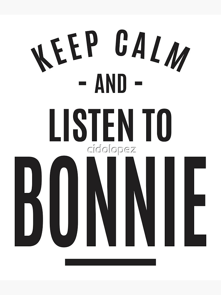 "Bonnie Personalized Name " Poster for Sale by cidolopez | Redbubble