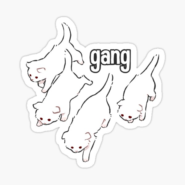 "gang" Sticker for Sale by lucianavee | Redbubble
