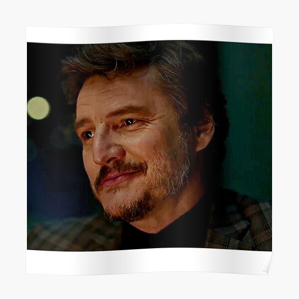 "Pedro Pascal cute smirk" Poster for Sale by munizart | Redbubble