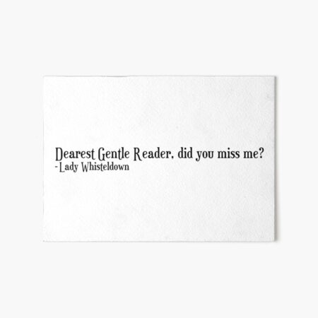 "Bridgerton Quote Netflix Lady Whistledown Dearest Gentle Reader, did ...