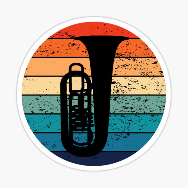 "Retro Tuba" Sticker for Sale by kurt-vinther | Redbubble