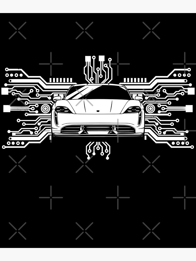 "Taycan Electric Vehicle Digital Circuit Board EV Car" Poster for Sale ...