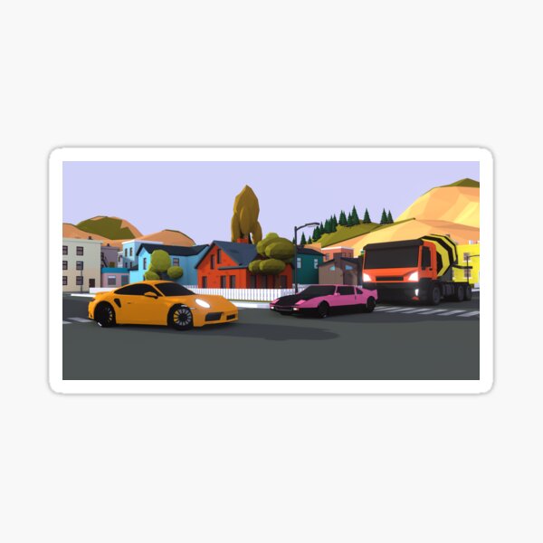 "world of crazy cars" Sticker for Sale by diktator | Redbubble