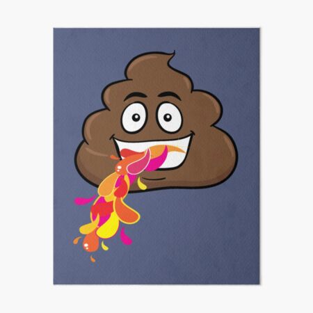 "Funny Poop - Toilet Potty Bathroom Number Two" Art Board Print for ...