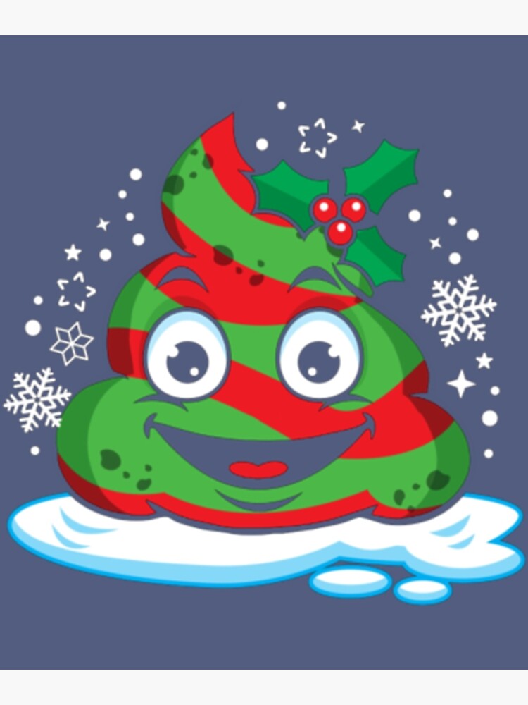 "Funny Poop Emojis Christmas Art" Photographic Print for Sale by ...