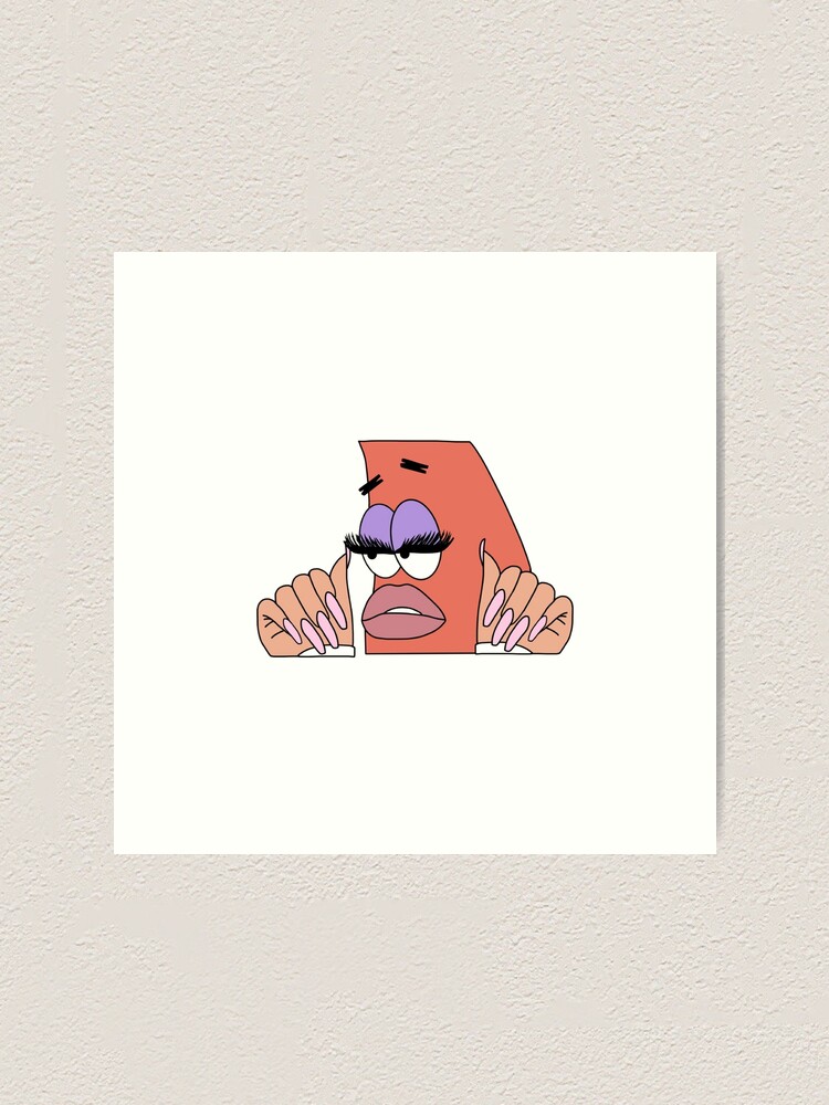 "Patrick Star Nails Meme" Art Print for Sale by pascaraul | Redbubble