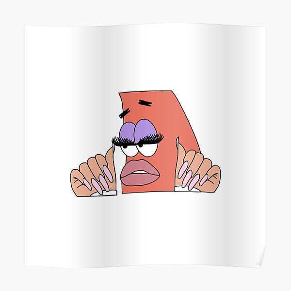 "Patrick Star Nails Meme" Poster for Sale by pascaraul | Redbubble
