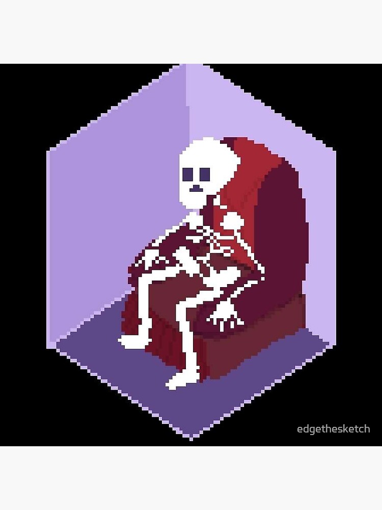 "Collecting Dust Skeleton" Sticker for Sale by edgethesketch | Redbubble