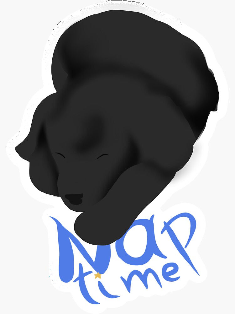 "Puppy nap time" Sticker for Sale by Silver-sky-dash | Redbubble